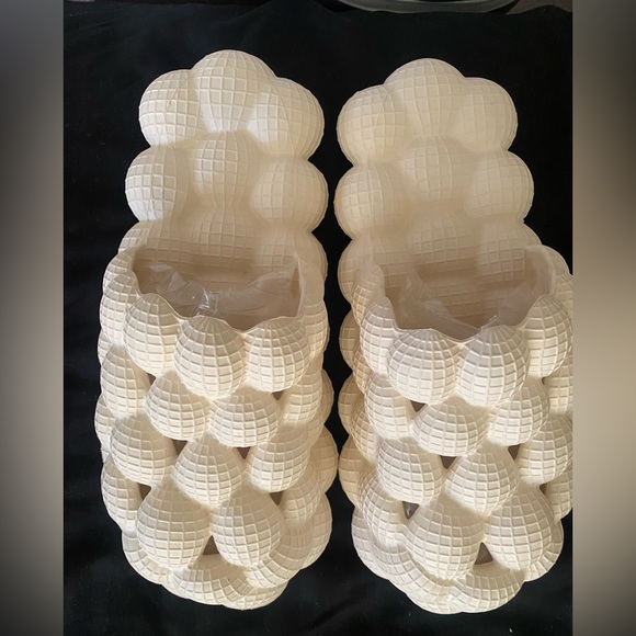 Shoes | Cream Bubble Slides | Poshmark
